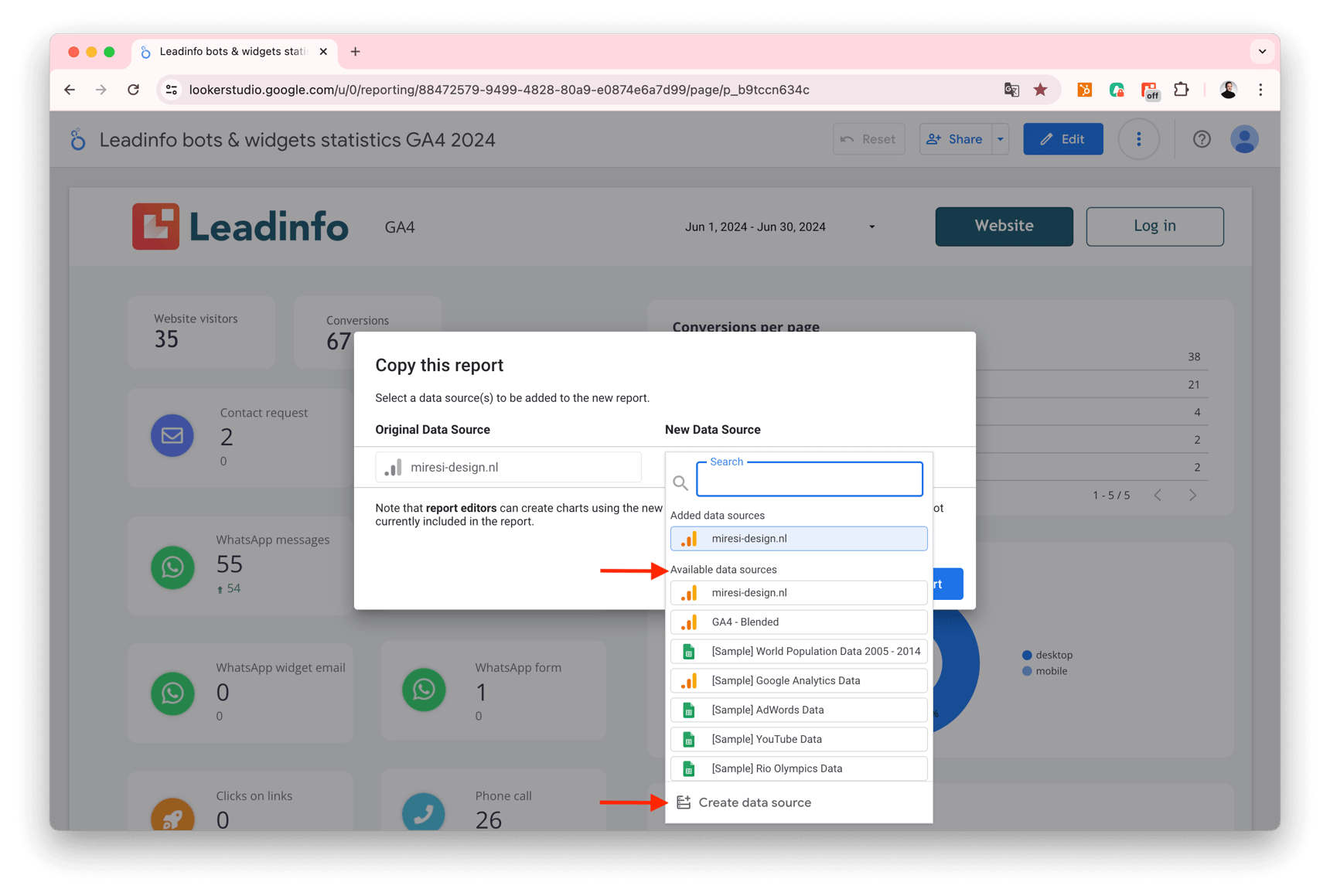 Google Looker Studio reporting